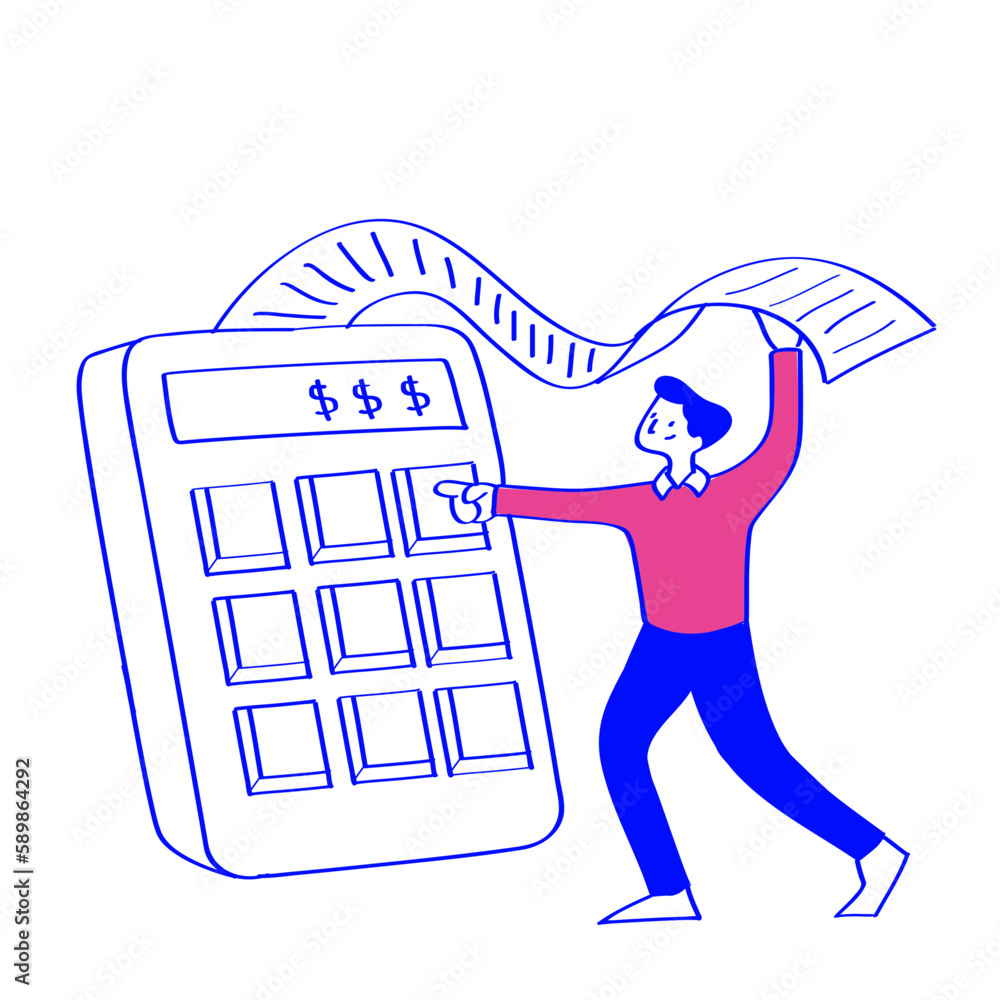 Vetor de Accounting Professional vector characters in action, with ...