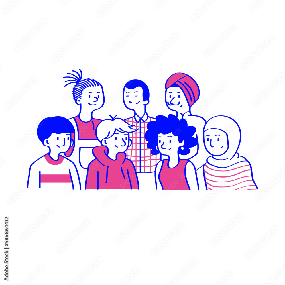 Vetor de Diversity & Inclusion Revision Professional vector characters ...