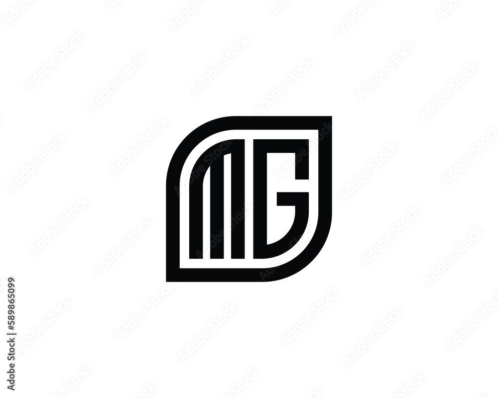 MG logo design vector template Stock Vector | Adobe Stock