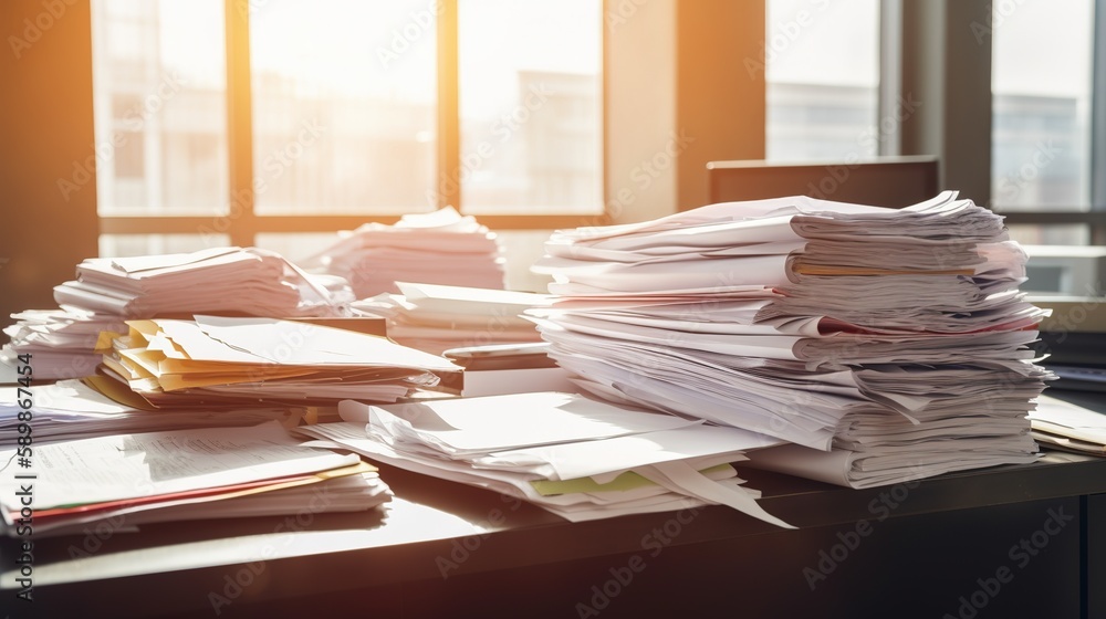 Overwhelmed with Paperwork, Managing a Heavy Workload at the Office ...