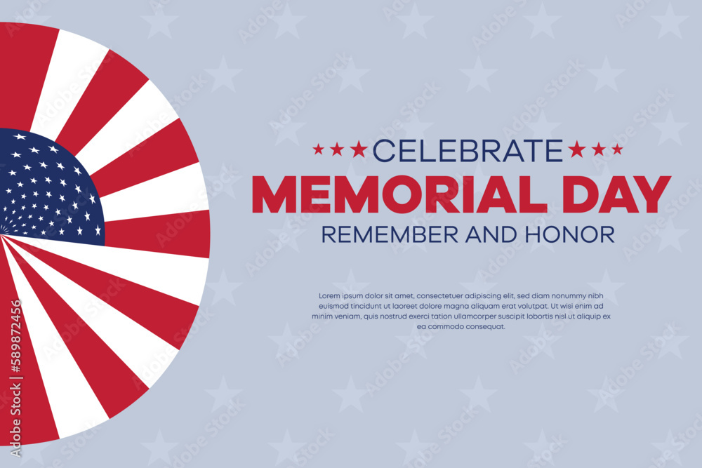 memorial day web banner. happy memorial day holiday post. memorial day ...