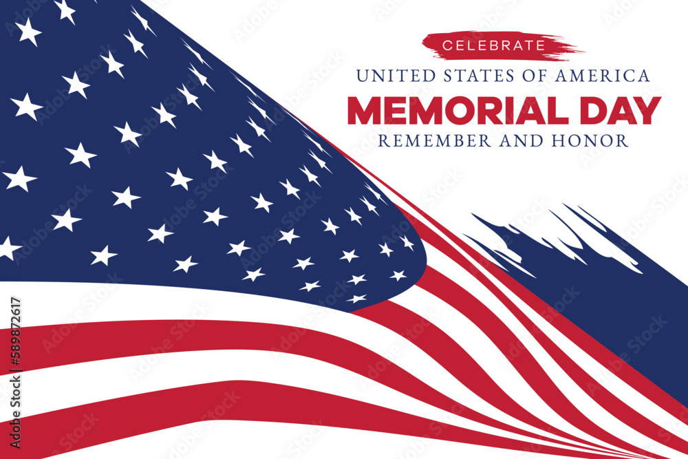 memorial day web banner. happy memorial day holiday post. memorial day ...