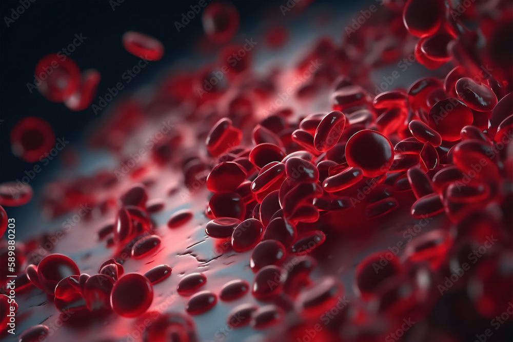 Red blood cells, generative AI Stock Illustration | Adobe Stock