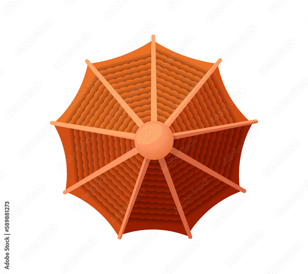 Architectural element top view. Round pitched roof of outdoor gazebo ...