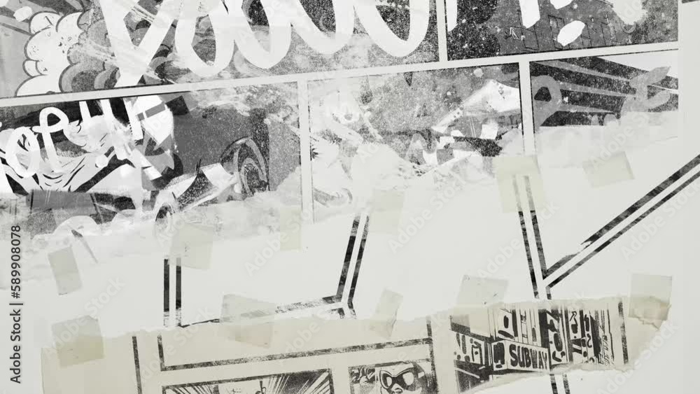 Abstract page of motion panel comics page Inspired by street art ...