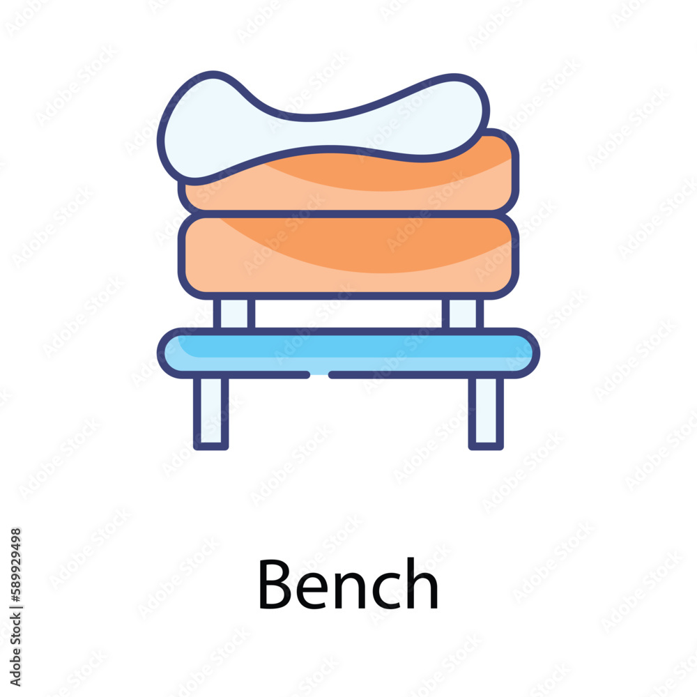 Bench icon. Suitable for Web Page, Mobile App, UI, UX and GUI design ...