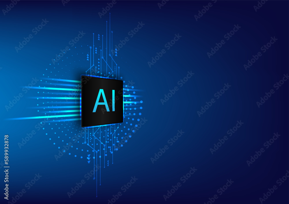 AI chipset with circuit and arrow light. Chat with ai. GPT. Artificial ...