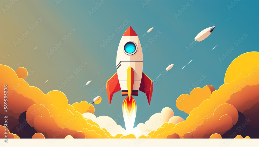 Rocket start up - The spaceship's launch is captured in stunning detail ...