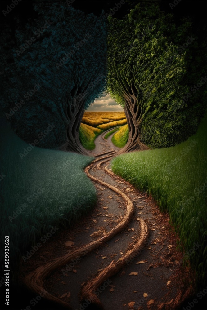 Exploring Uncharted Paths: A Journey of Discovery Stock Illustration ...