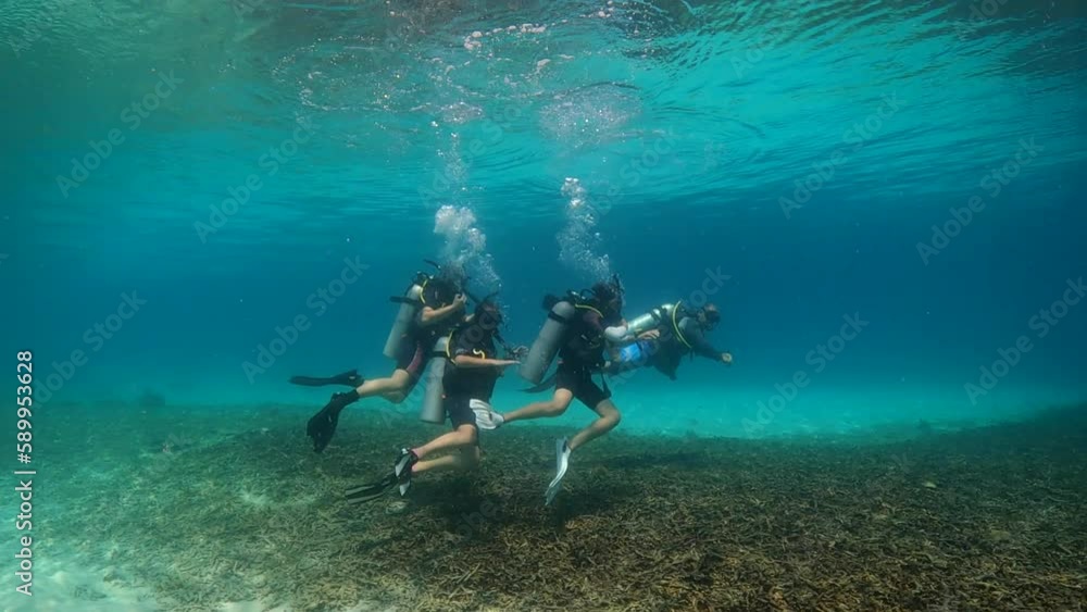 Under Water scuba film from Ko Tao island in southern Thailand - four ...