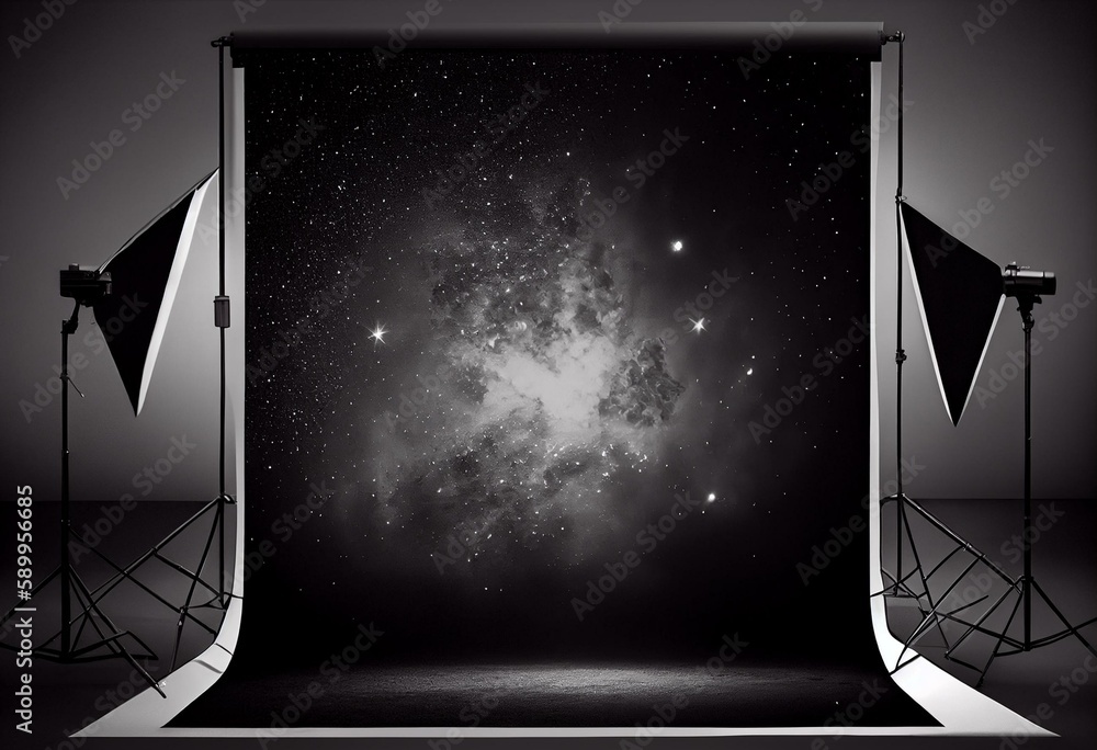 Telescoping backdrop with a blank step and repeat design. Generative AI ...