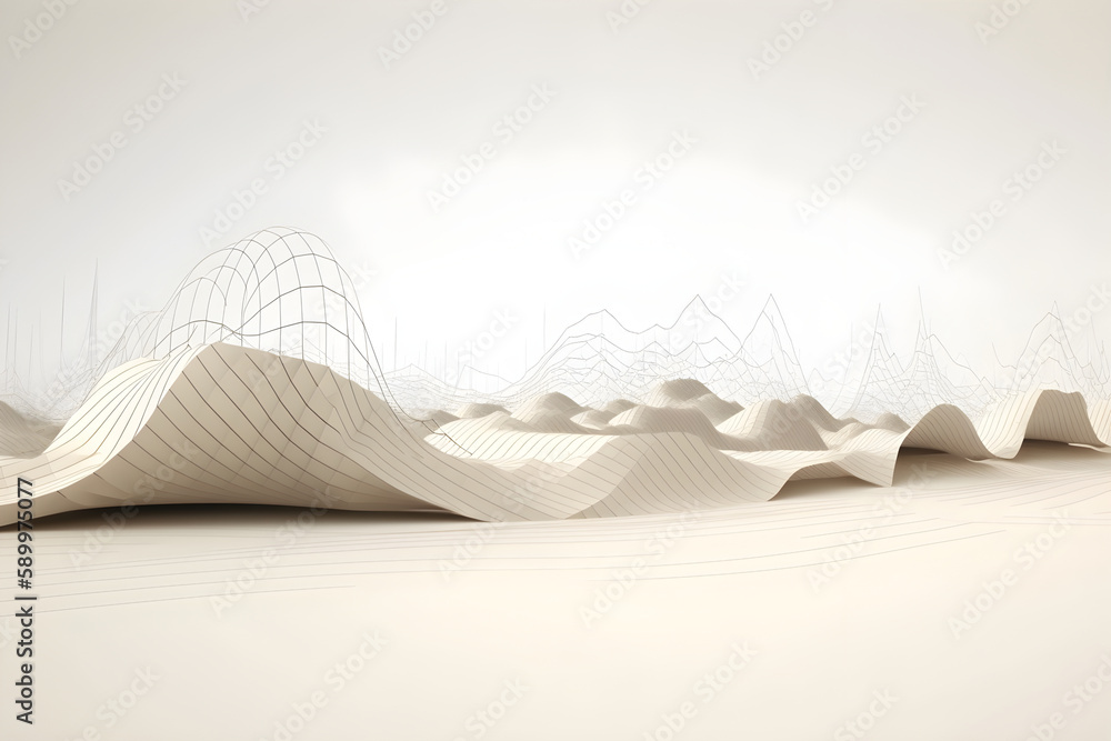 Earthquake Wave low richter scale with Circle Vibration on White paper ...
