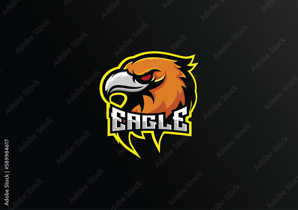 eagle head logo esport design mascot Stock Vector | Adobe Stock