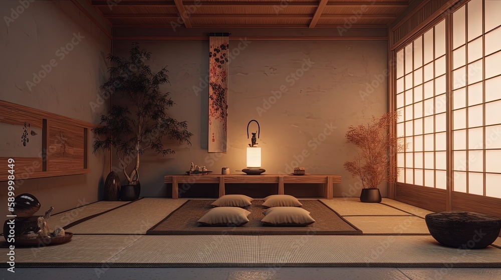 Japanese Zen meditation room invites you to relax and find inner peace ...
