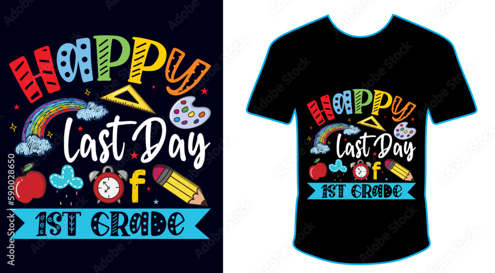 100 Magical Days Of School, Happy back to school day shirt print ...