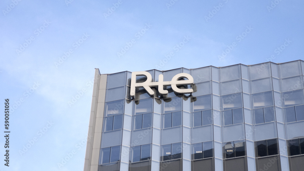The logo RTE Réseau de Transport d'Électricité (Electricity ...