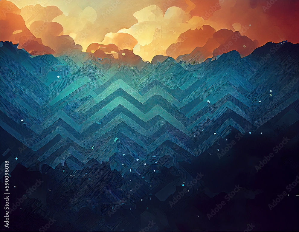 Exploring the World of Geometric Shapes: An Intricate Illustration for ...