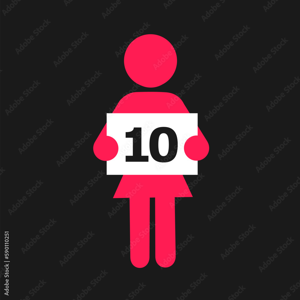 Woman, female and girl rated by number. Attractiveness and beauty ...