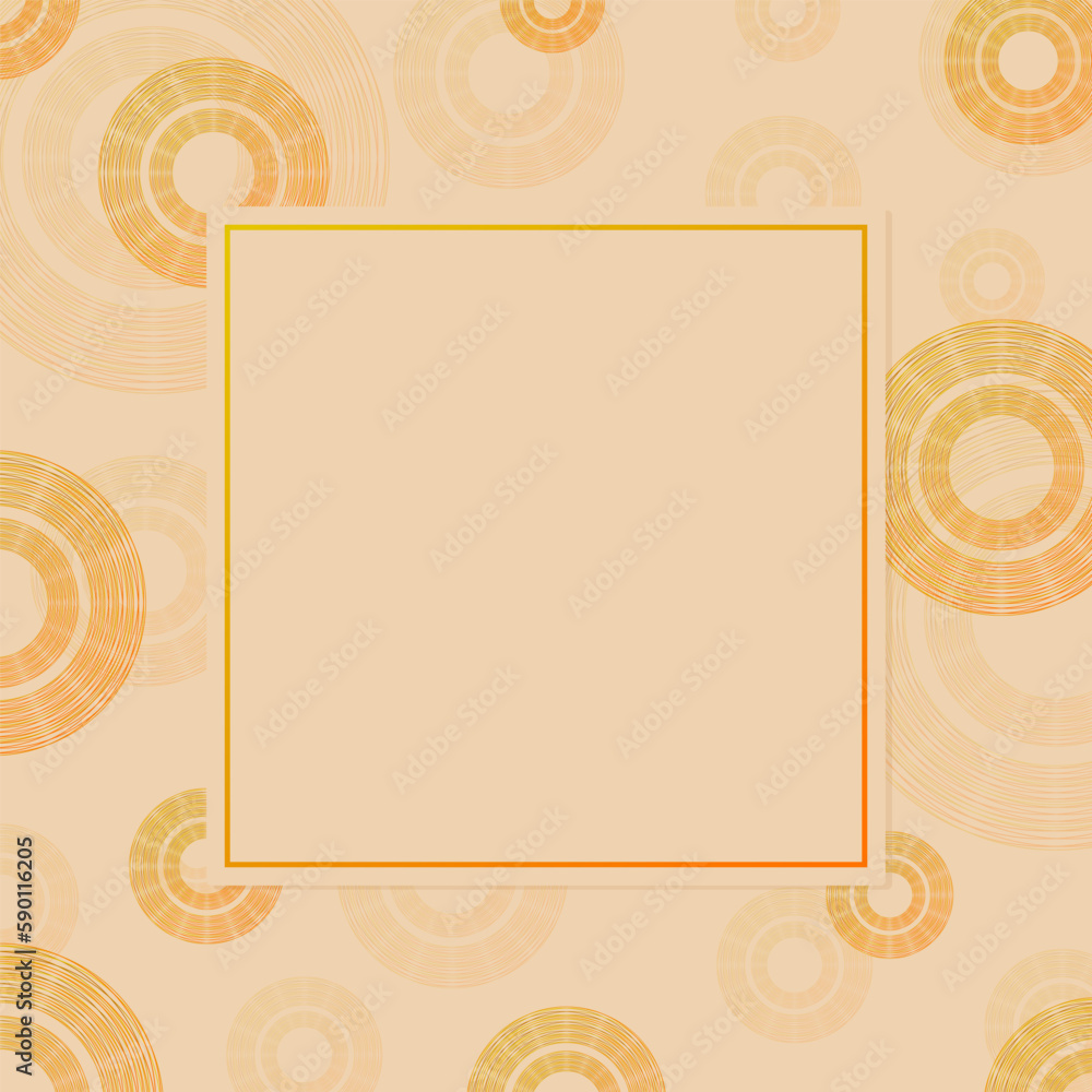 Card, background with gold circles. Greeting card, frame, invitation ...