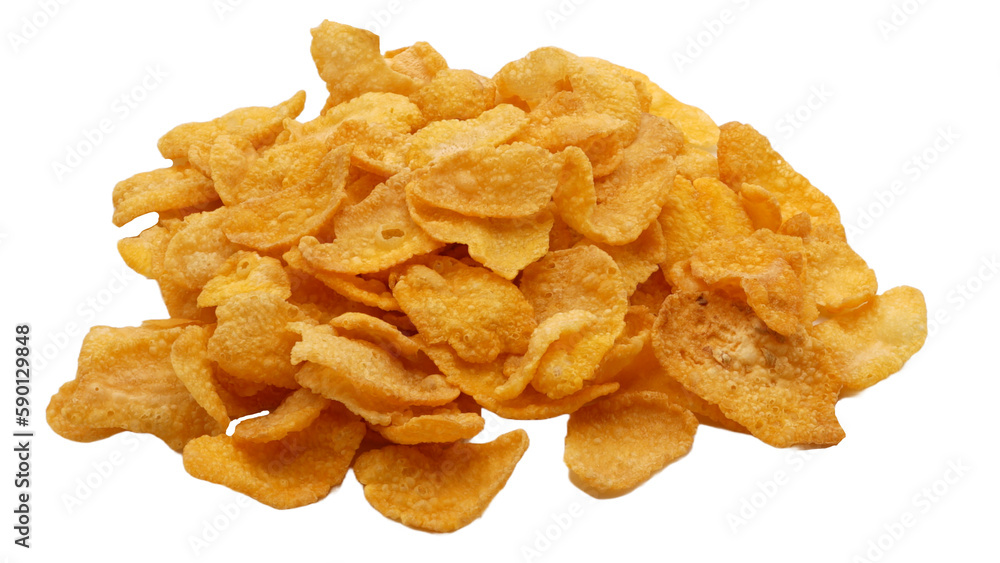 Cereals. Cornflakes breakfast cereal flakes. Cereals without background ...