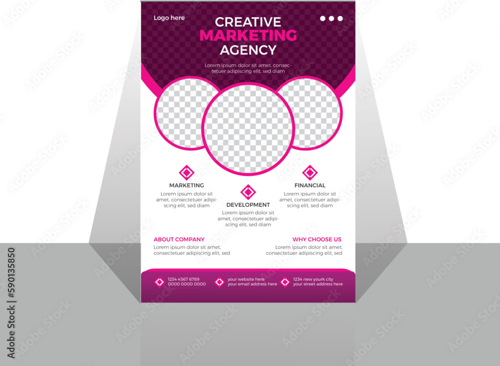 Flyer template layout design. Business flyer, brochure, magazine or ...