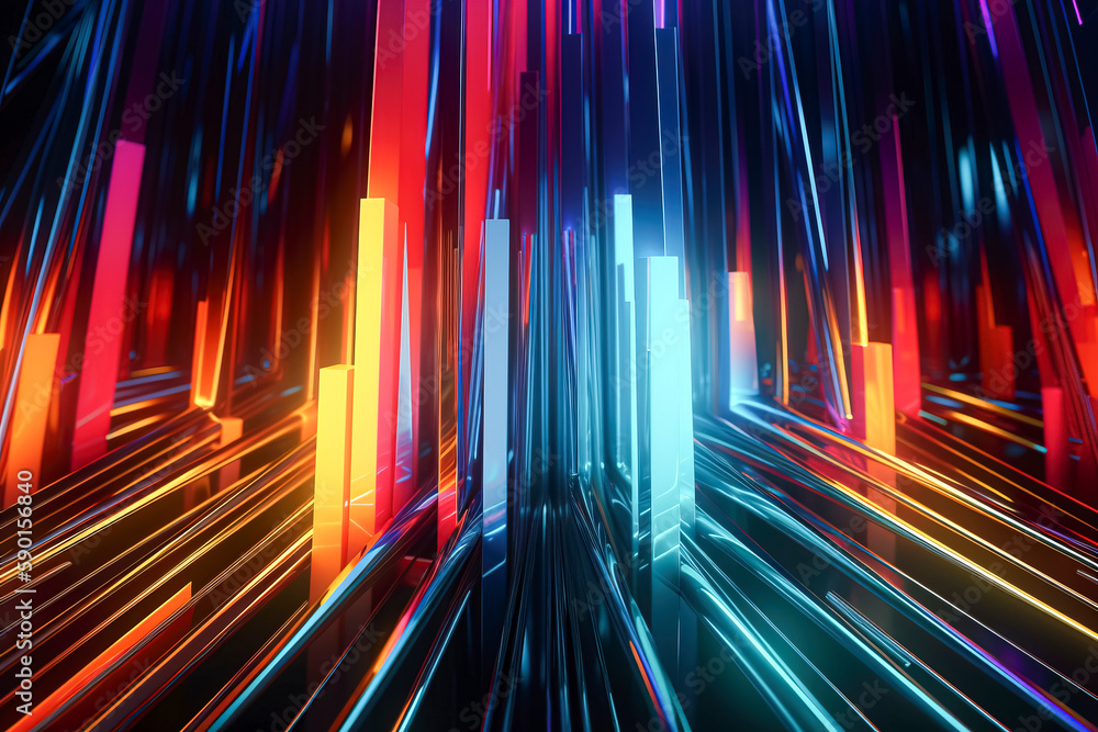 Experience a New Dimension of Creativity with this Vibrant and Abstract ...