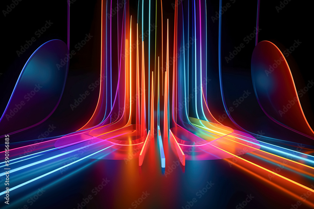 Unlocking the Power of 3D: Dynamic Lines of Color Collide in a ...