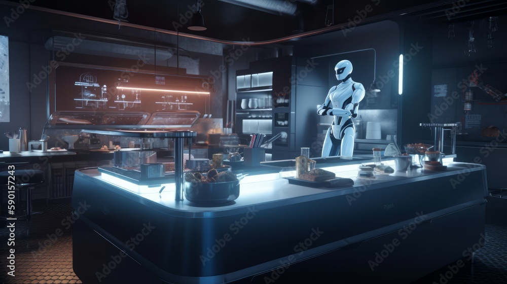 The AI-Powered Robotic Chef of a Neon-Lit Restaurant: Personalized ...
