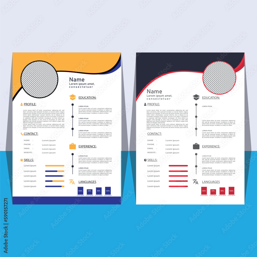 Minimalist resume cv template with nice typography and Professional CV ...