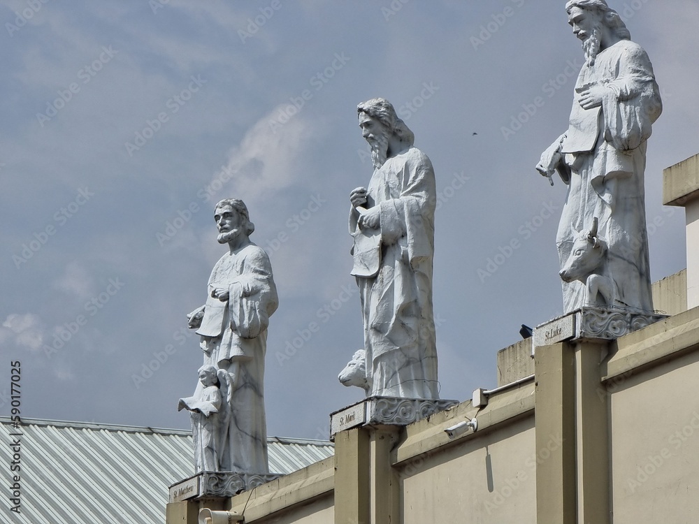 Antipolo Cathedral Church, statues of St. John, St. Mark, St. Mathew ...