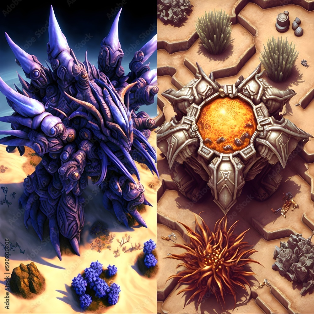 starcraft zerg vs terran battle photorealistic hyperdetailed from the ...
