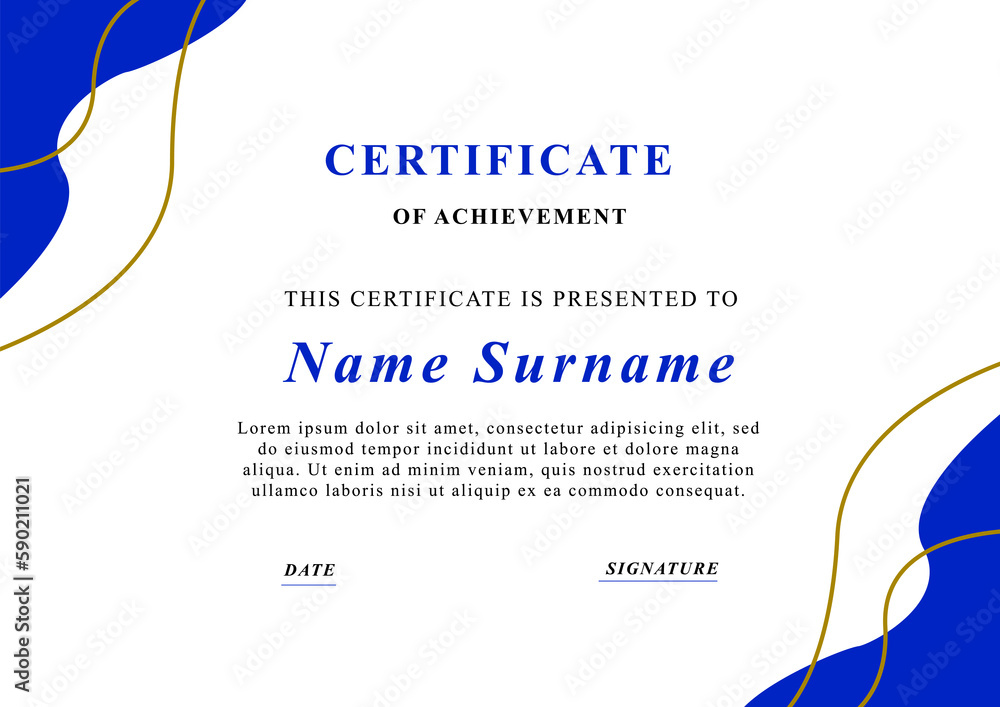 Elegant certificate model Stock Vector | Adobe Stock