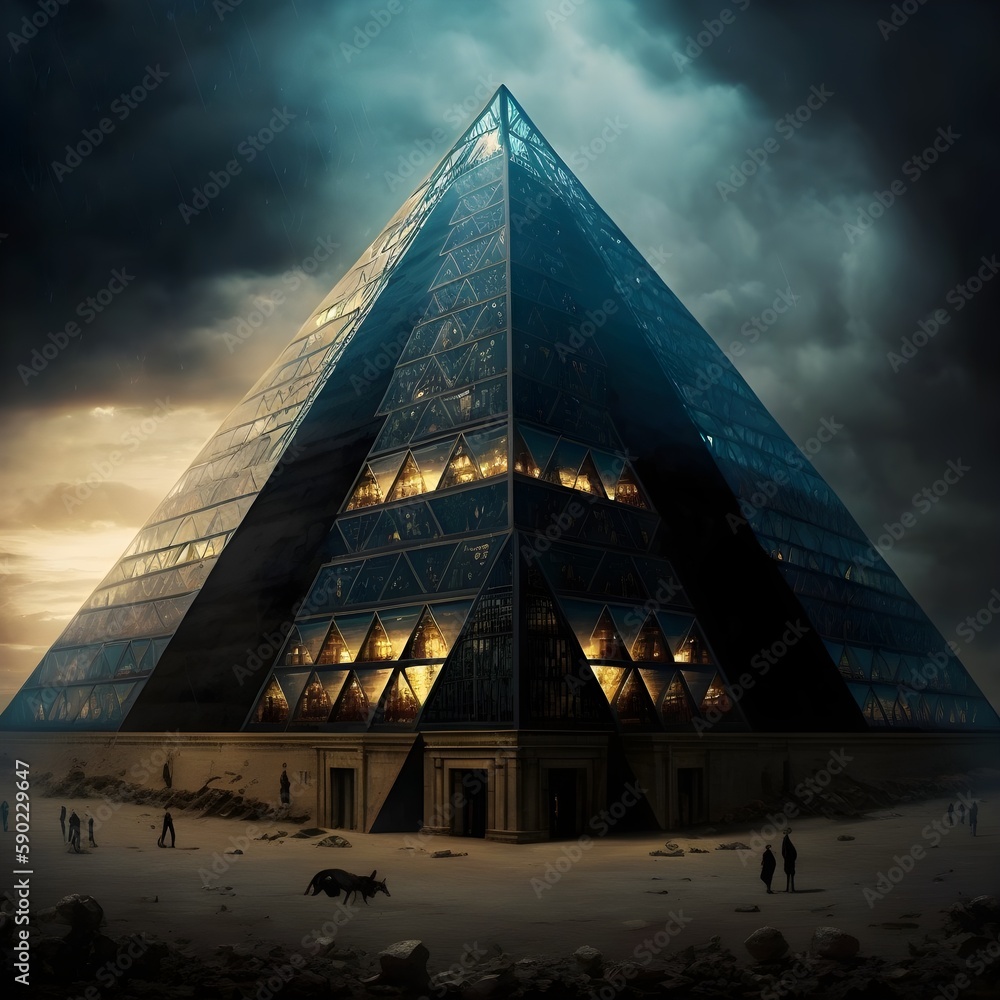 the Last Redoubt a giant 4 sided pyramid with thousands of glass ...