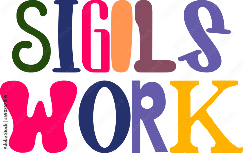 Sigils Work Hand Lettering Illustration for Presentation , Packaging ...