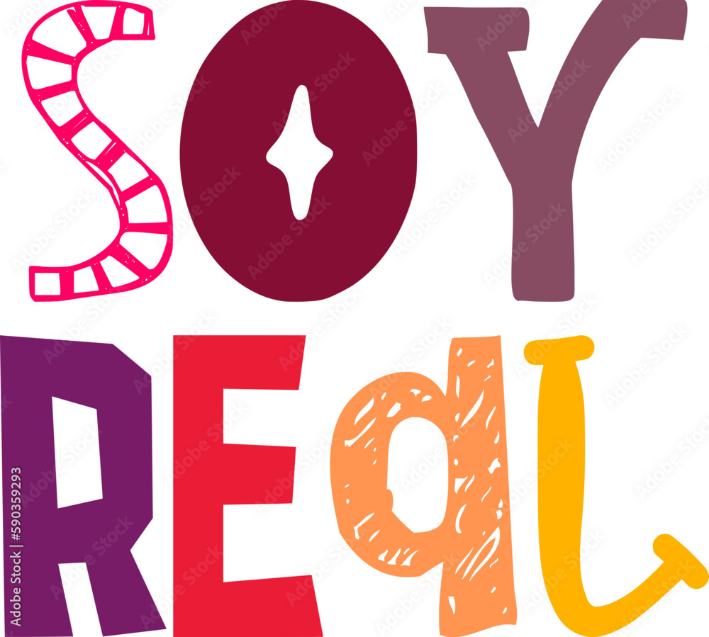 Soy Real Calligraphy Illustration for Bookmark , Presentation , Mug ...