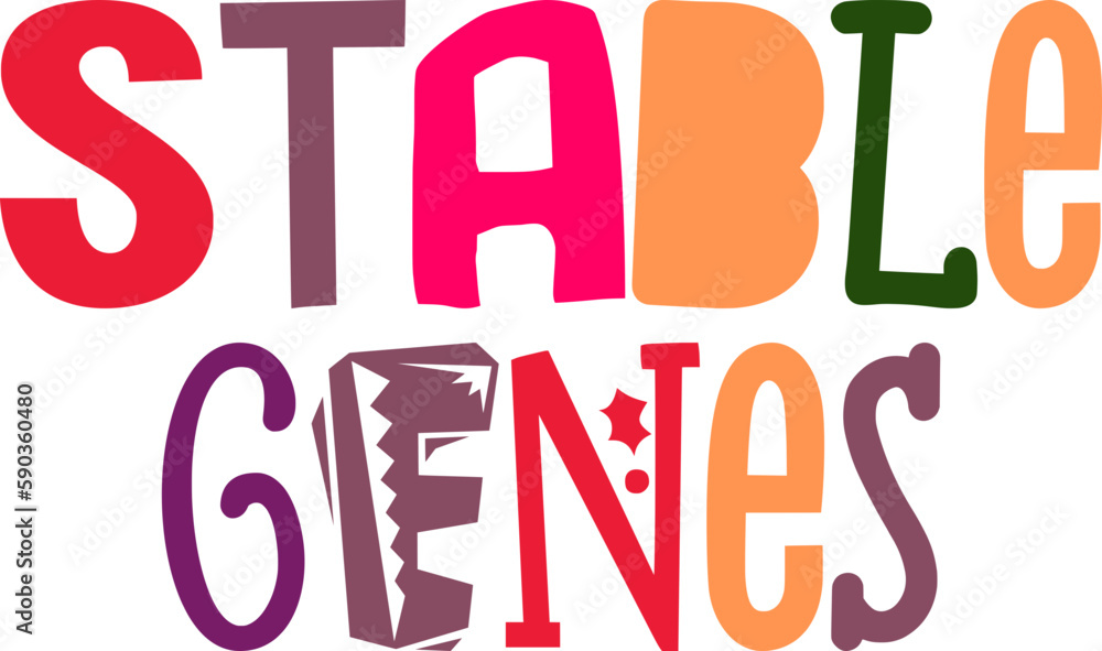 Stable Genes Hand Lettering Illustration for Poster, Motion Graphics ...