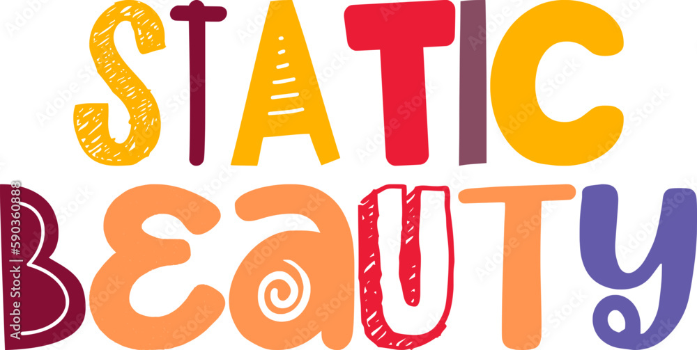 Static Beauty Typography Illustration for Mug Design, Social Media Post ...