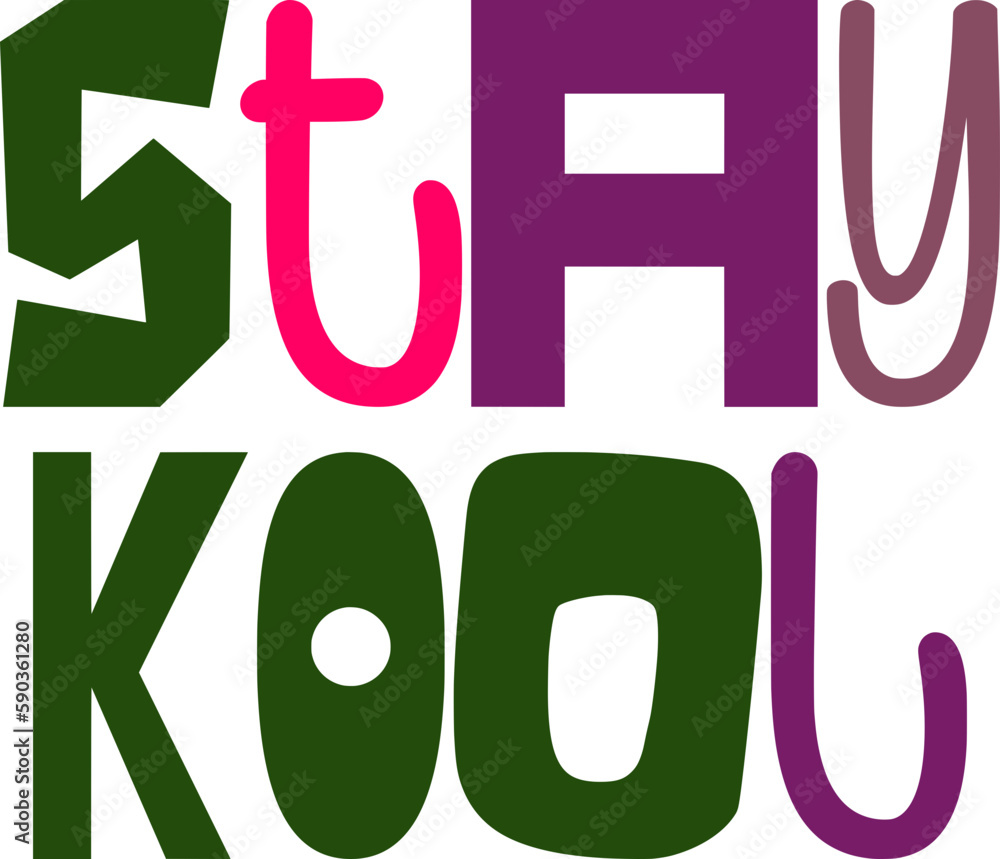 Stay Kool Hand Lettering Illustration for Banner, Motion Graphics ...