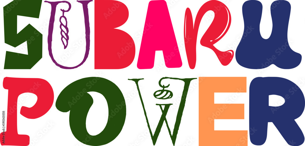 Subaru Power Calligraphy Illustration for Newsletter, Bookmark ...