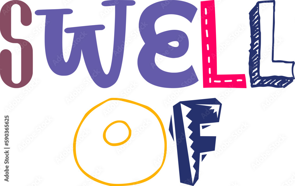 Swell Of Hand Lettering Illustration for Brochure, Logo, Magazine, Mug ...