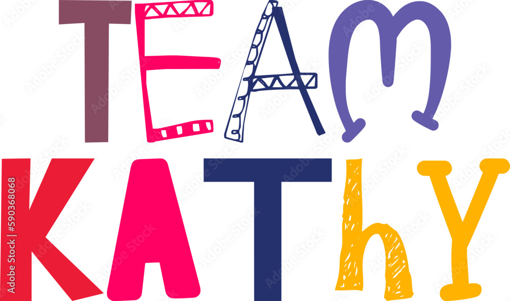 Team Kathy Hand Lettering Illustration for Book Cover, Poster ...