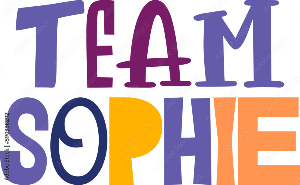 Team Sophie Calligraphy Illustration for Book Cover, Postcard , Decal, Infographic Stock Vector ...