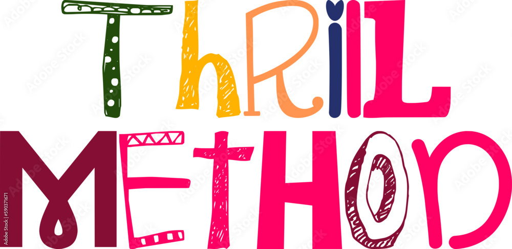 Thrill Method Calligraphy Illustration for Infographic, Logo ...