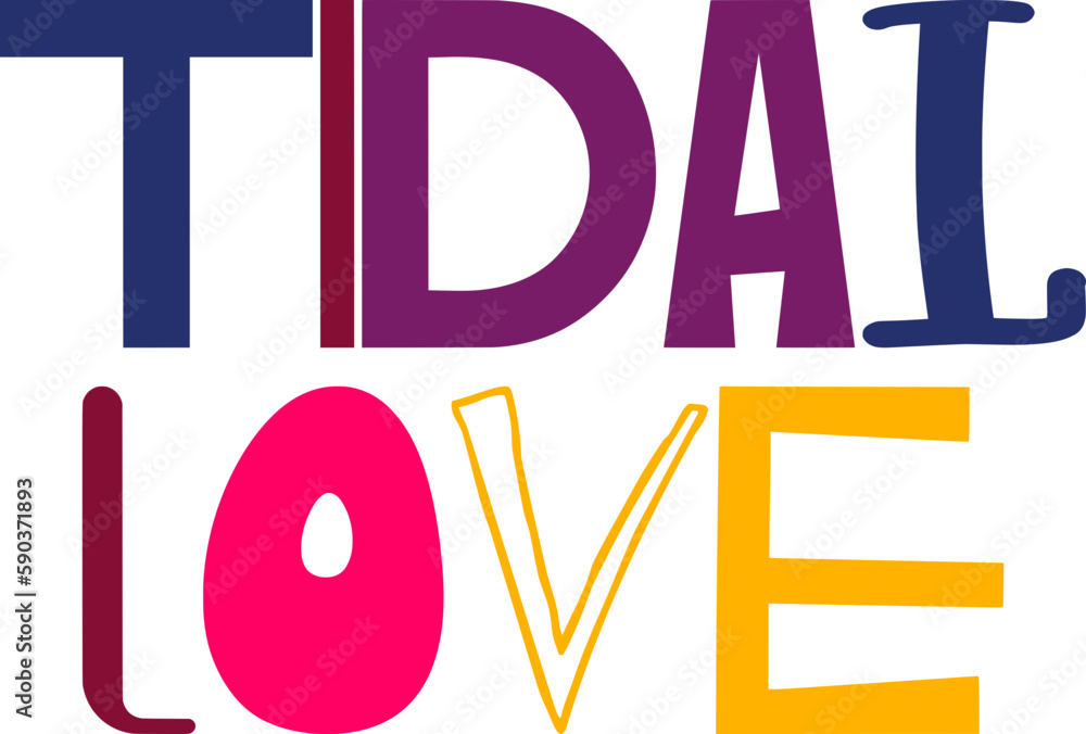 Tidal Love Hand Lettering Illustration for Social Media Post ...
