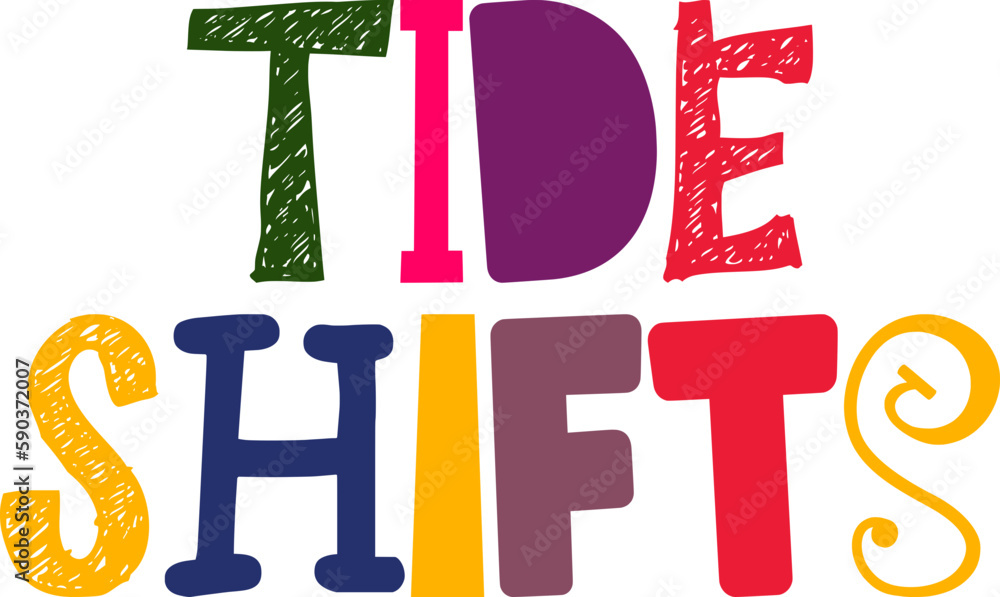 Tide Shifts Calligraphy Illustration for Infographic, Logo ...