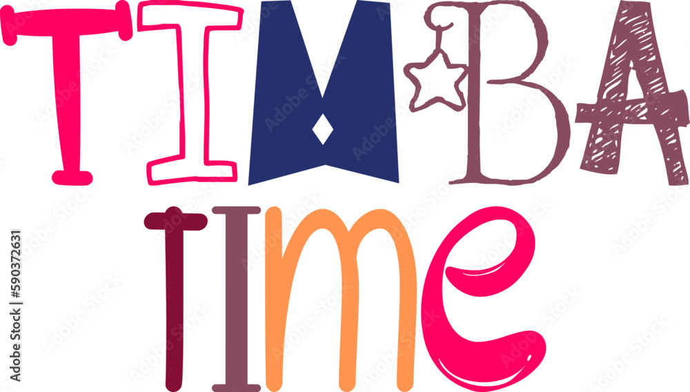Timba Time Typography Illustration for Magazine, Mug Design, Flyer ...