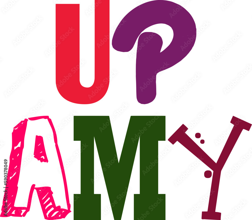 Up Amy Hand Lettering Illustration for Book Cover, Decal, Poster ...