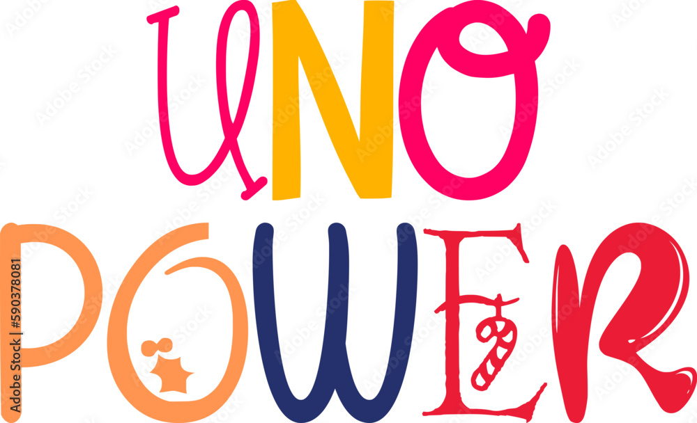 Uno Power Calligraphy Illustration for Presentation , Label, Book Cover ...