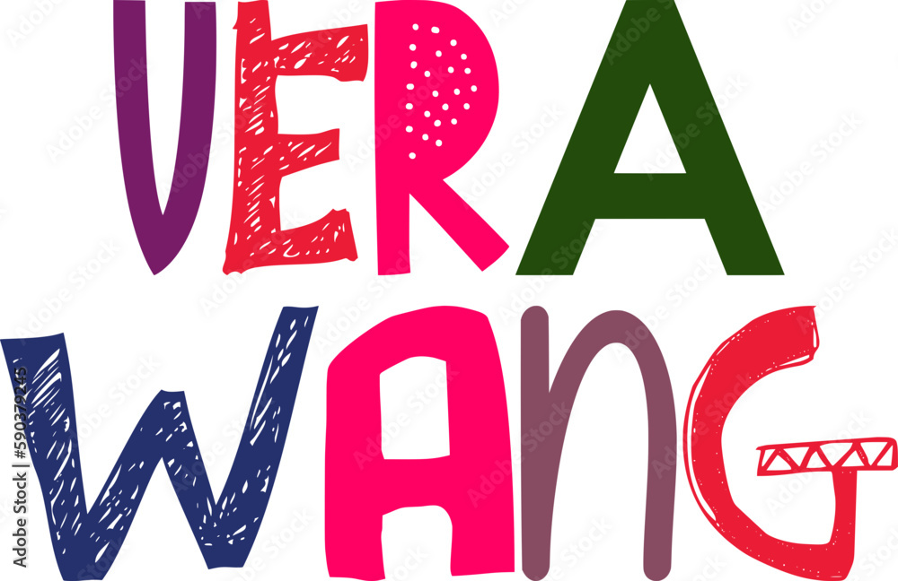 Vera Wang Calligraphy Illustration for Social Media Post, T-Shirt ...