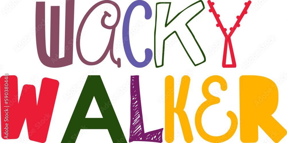 Wacky Walker Calligraphy Illustration for Social Media Post, Flyer ...